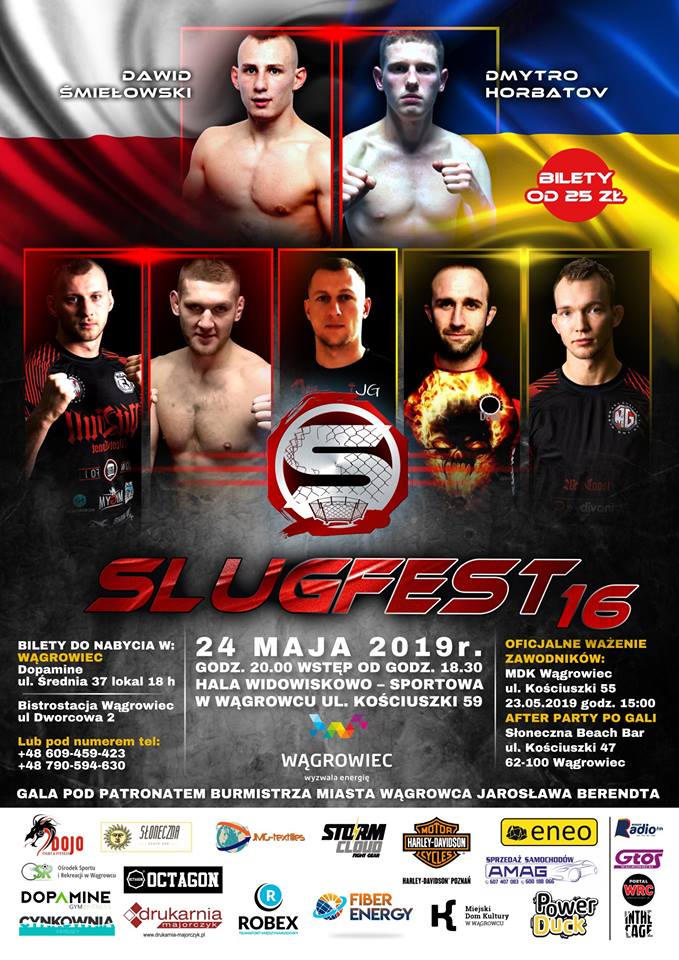 Slugfest 16 - rozpiska oraz plakat gali | MMAROCKS