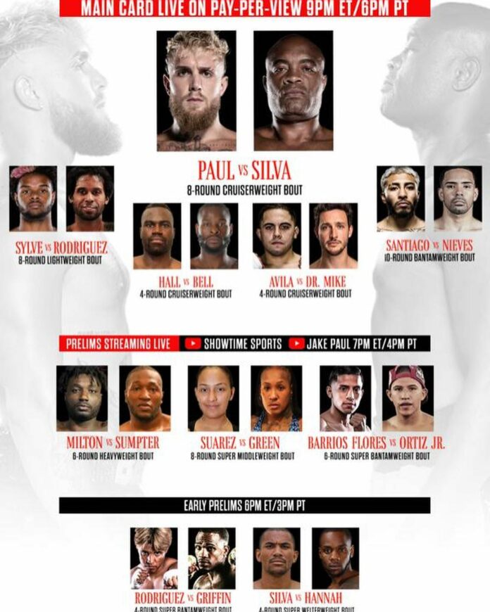 Anderson Silva vs Jake Paul - karta walk, godziny transmisji, zapowiedź ...