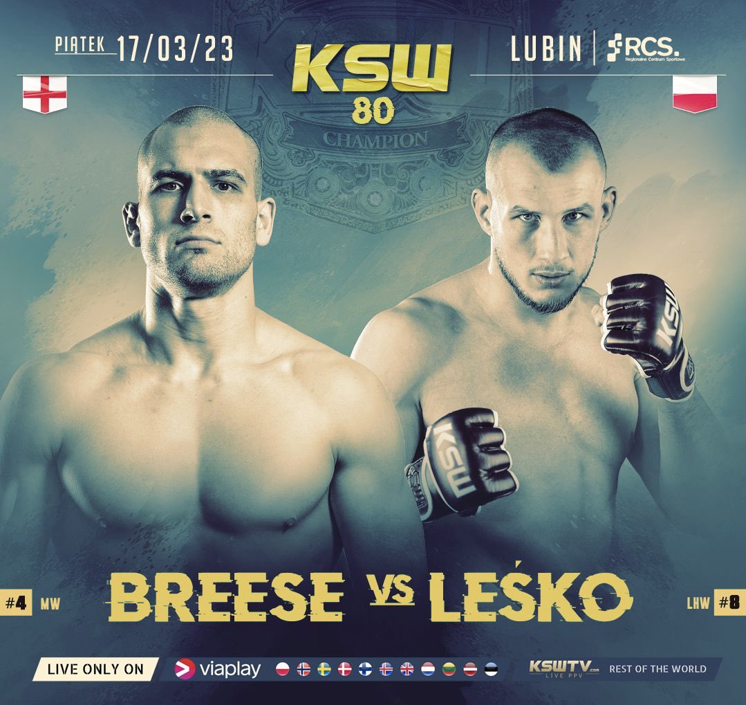 Tom Breese kontra Bartosz Leśko dodane do rozpiski gali KSW 80 | MMAROCKS
