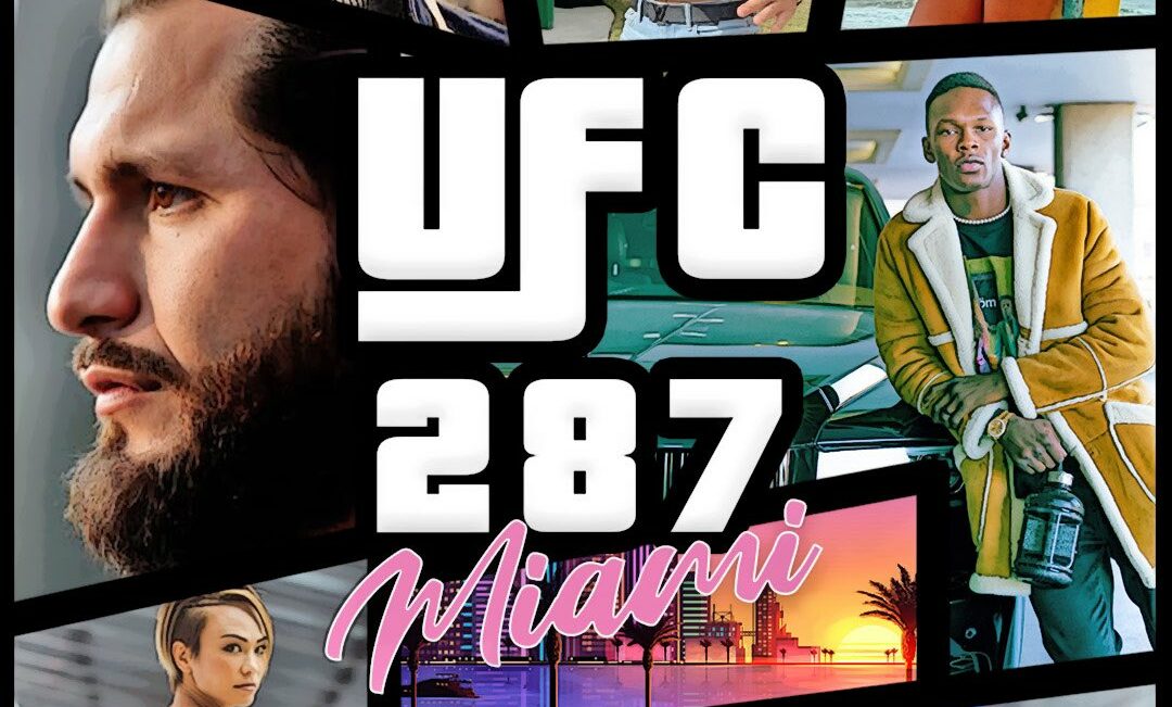 UFC: Vice City! Klimatyczny, fanowski plakat promujący galę UFC 287 w ...
