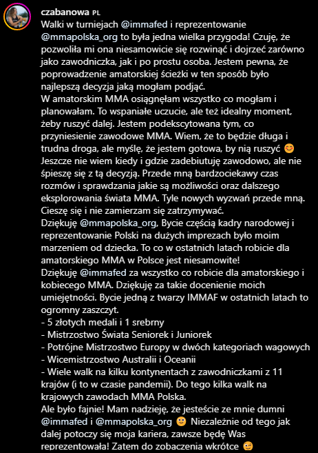 "Wiem, że to będzie długa i trudna droga, ale..." - Magdalena Czaban ...