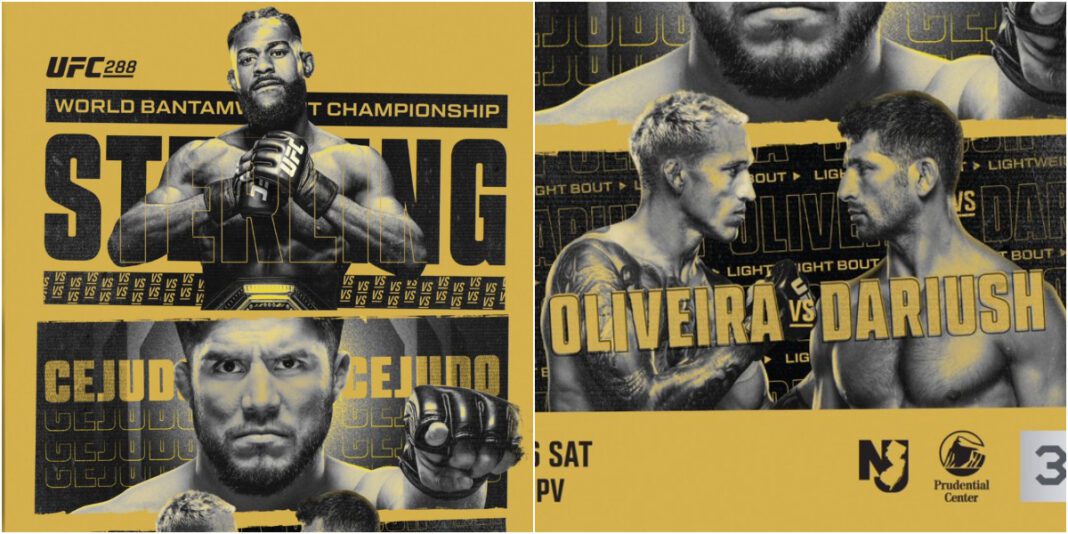 Oficjalny plakat promujący galę UFC 288: Sterling kontra Cejudo | MMAROCKS
