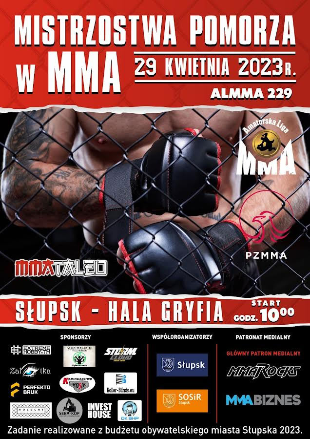 ALMMA 229 - Mistrzostwa Pomorza w MMA - 29 kwietnia 2023 | MMAROCKS