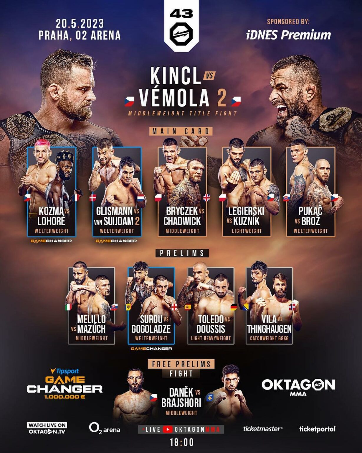 OKTAGON 43: Kincl vs Vemola 2 - wyniki | MMAROCKS