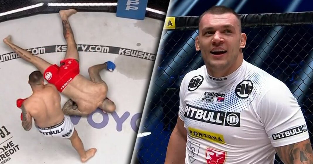 Darko Stosic potężnym sierpem posyła nieprzytomnego Michala Martinka na ...