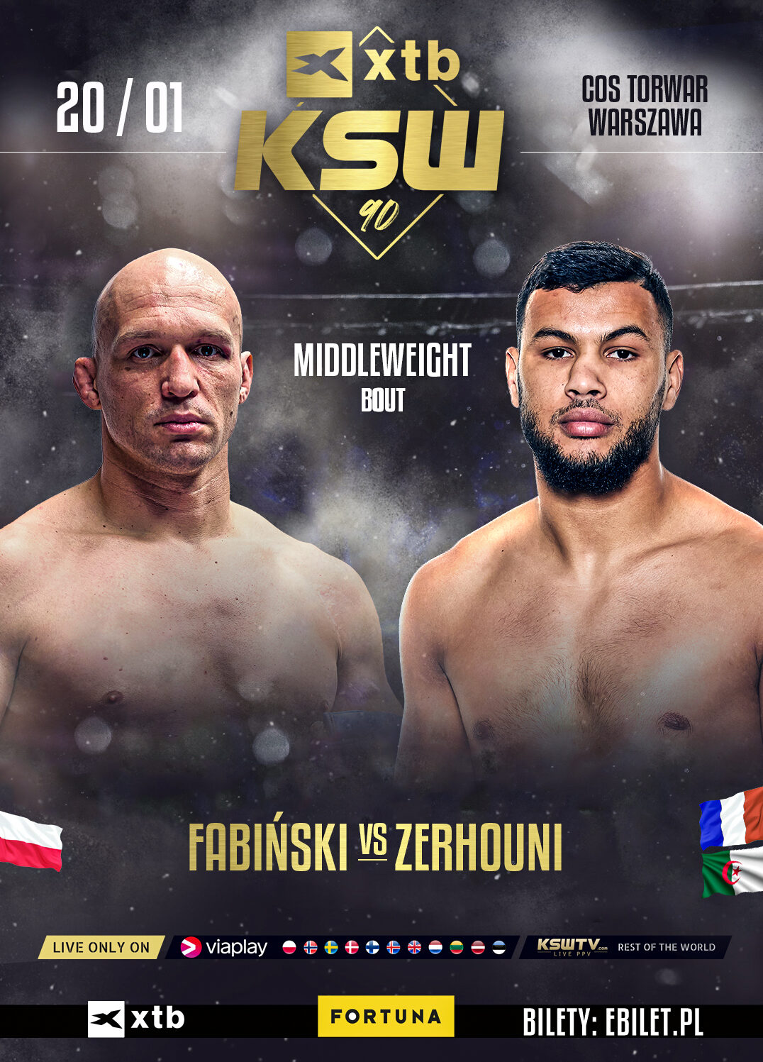 Bartosz Fabiński zmierzy się z francuskim mistrzem na gali XTB KSW 90 ...