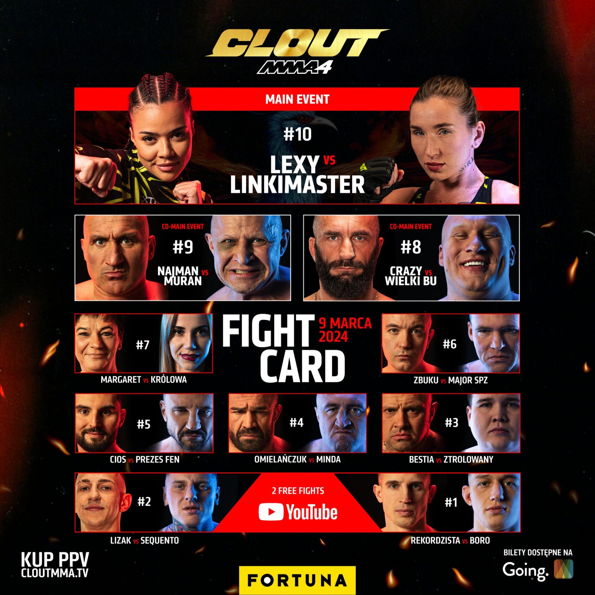 CLOUT MMA 4 - karta walk, transmisja i szczegóły gali | MMAROCKS