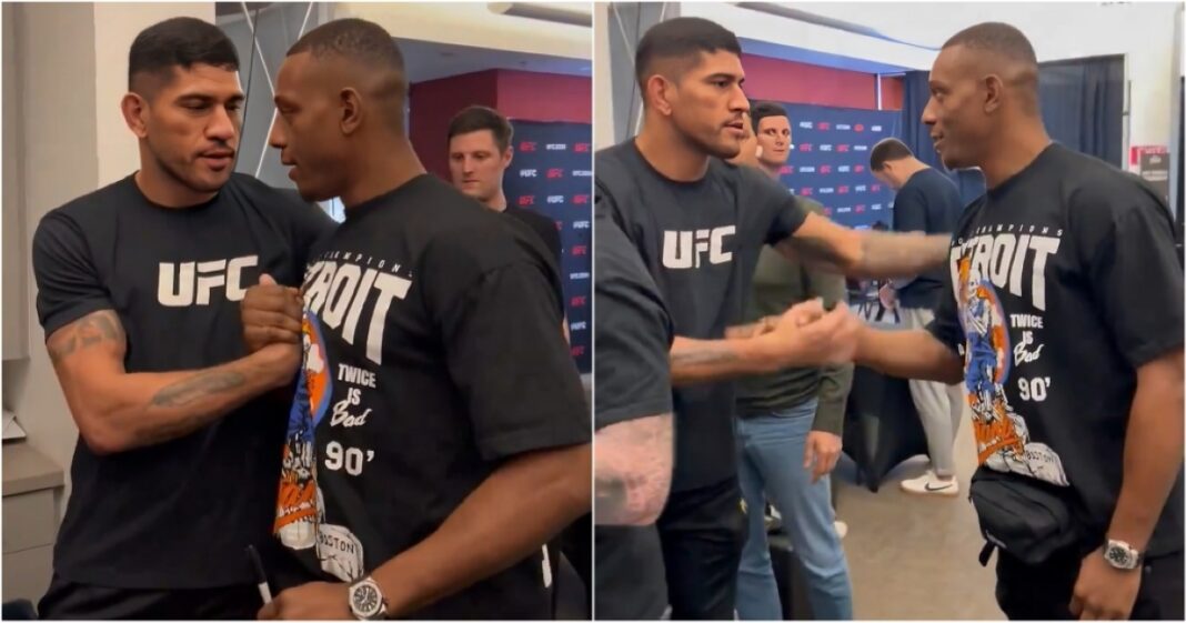 Spotkanie Alexa Pereiry i Jamahal Hilla przed walką na UFC 300 (WIDEO ...